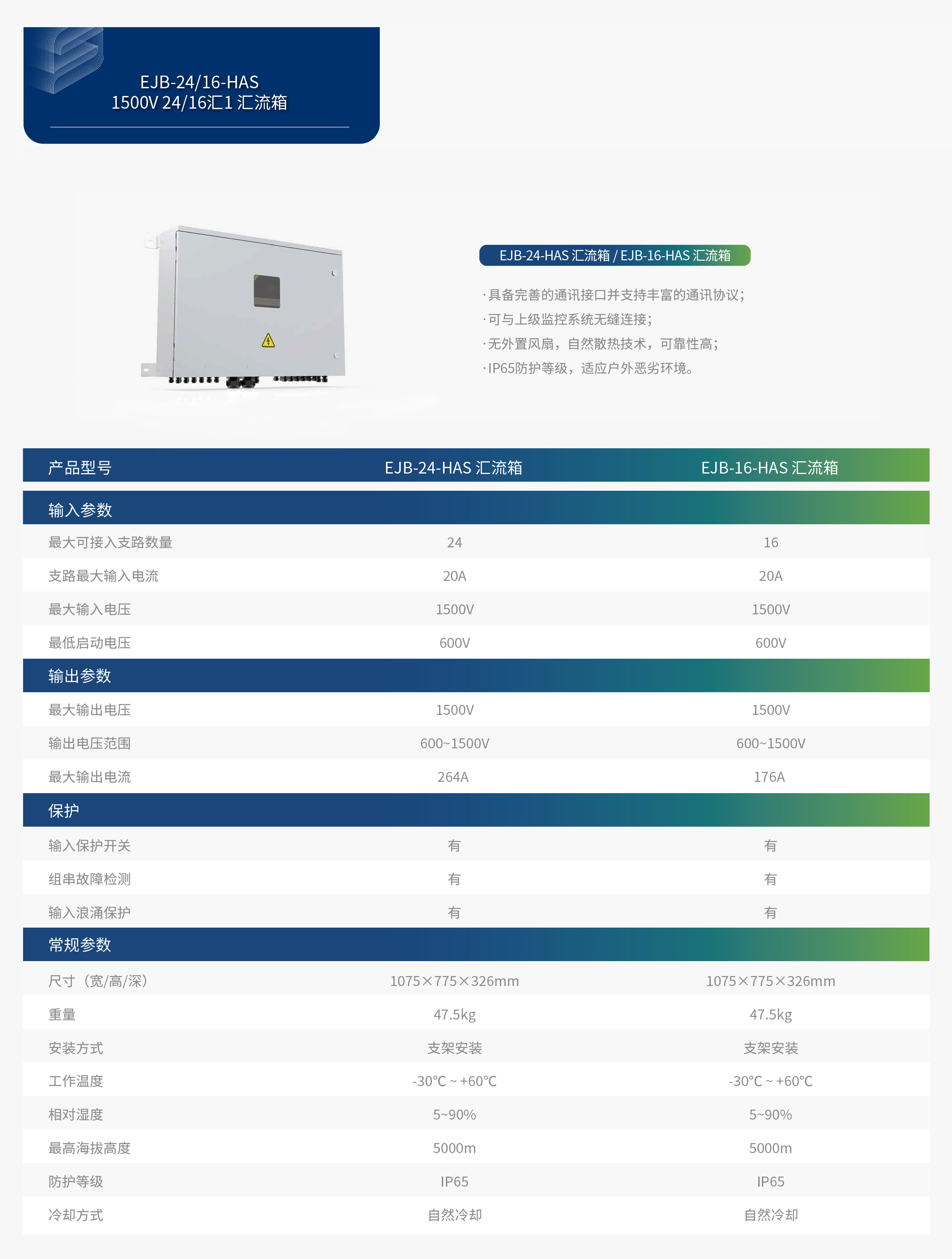 EJB-24-HAS 汇流箱 / EJB-16-HAS 汇流箱 - 江苏国科智能电气有限公司